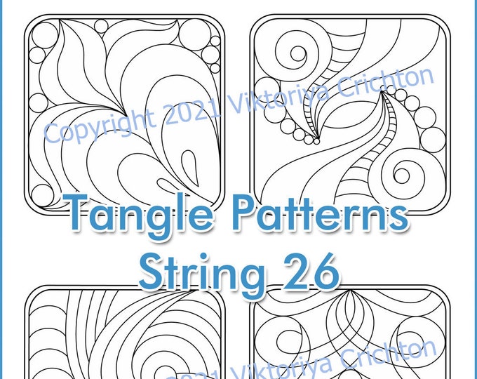 Zentangles Strings for Drawing Patterns 26. Tangle Pattern - Etsy