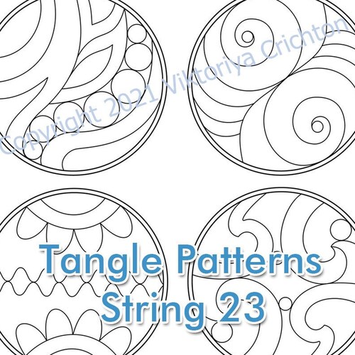 Strings for Drawing Zentangles_23. Zentangle Circle Starter - Etsy