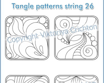 Strings for Drawing Zentangles 5. String Art Template. Tangle Pattern String, Jpeg, PDF. - Etsy