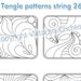 Zentangles Strings for Drawing Patterns 26. Tangle Pattern Printable String, Jpeg, PDF. - Etsy