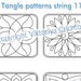 Tangle Pattern Circle String Book V.3 6 Pages, Strings for Drawing Zentangles, Digital PDF and ...