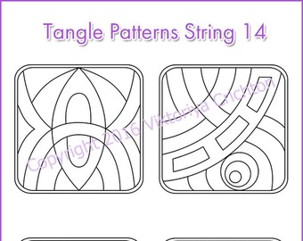 Zentangles Strings for Drawing Patterns 26. Tangle Pattern | Etsy