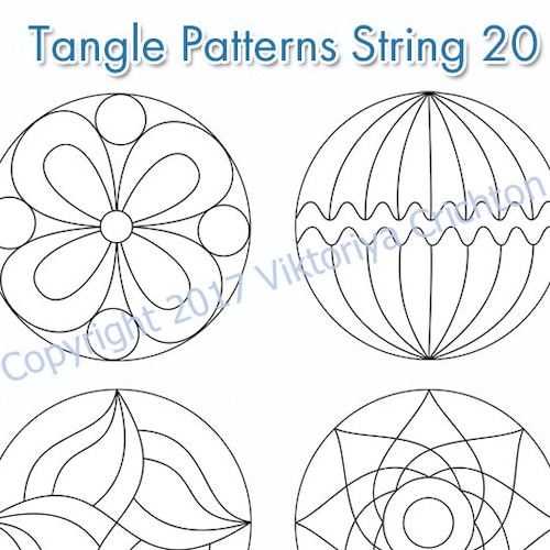Strings for Drawing Zentangle Patterns 20 in the Circle | Etsy