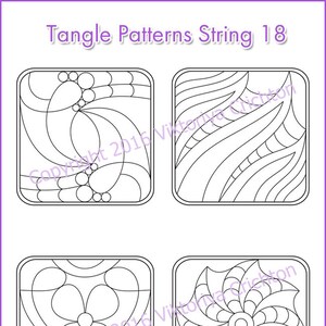 Zentangles Strings 18 for Drawing Patterns. Zentangle Starter - Etsy