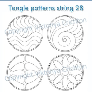 Zentangles Strings for Drawing Patterns 26. Tangle Pattern Printable String, Jpeg, PDF. - Etsy
