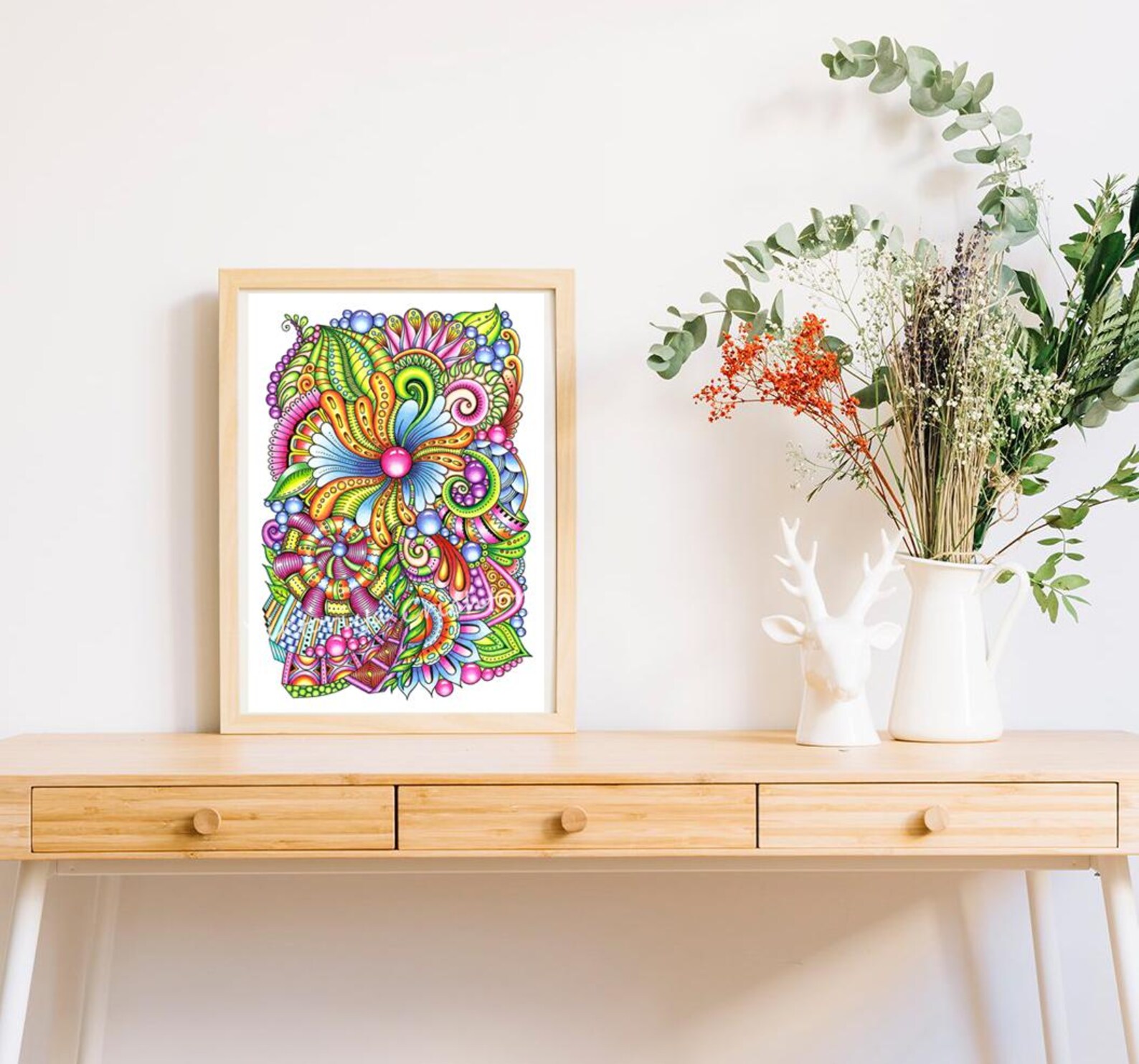 Magic Zentangle Flowers (zendoodle)_38. Abstract Drawing in Zenart ...