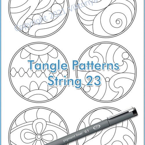 Zentangles Strings for Drawing Patterns 26. Tangle Pattern - Etsy