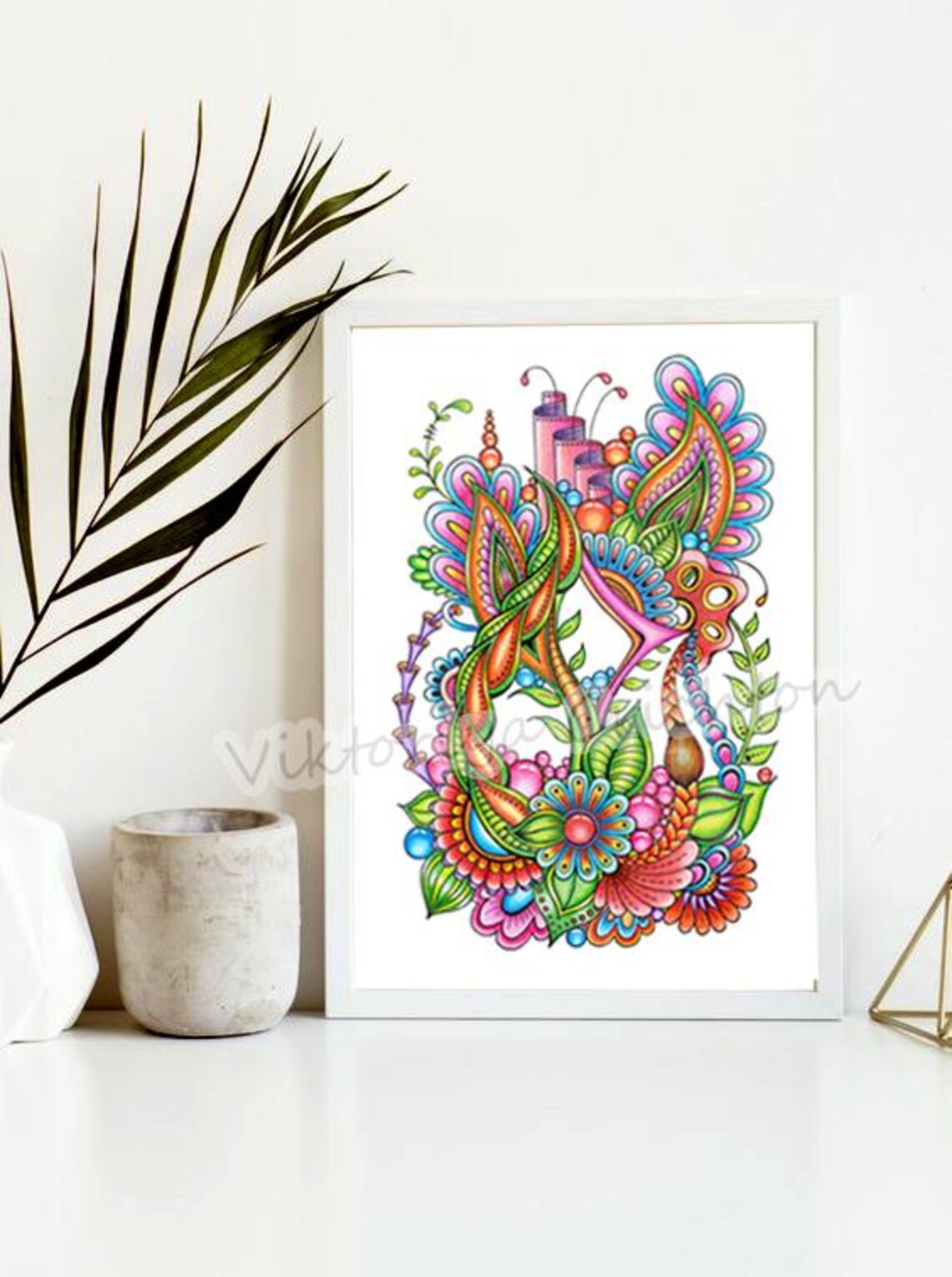 Magic Zentangle Flowers (zendoodle)_23. Abstract Drawing in Zenart ...