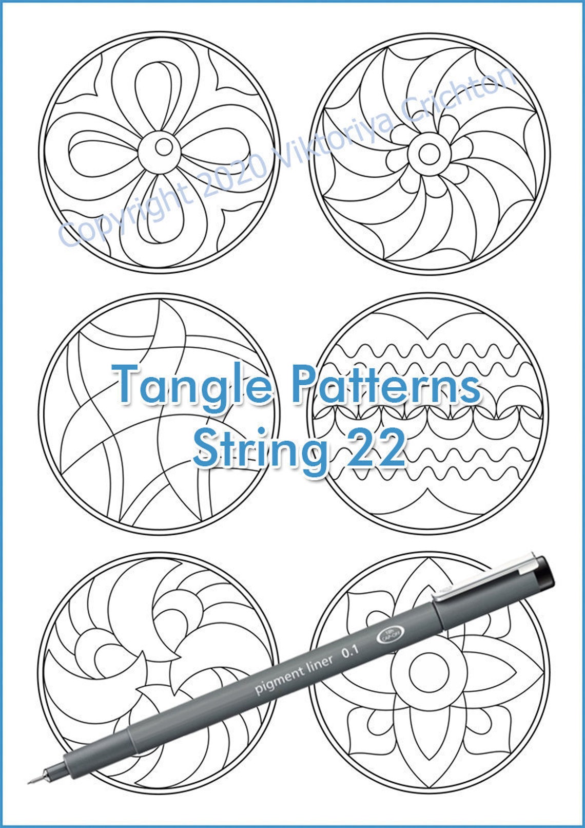 Strings 22 for Drawing Zentangle Patterns in the Circle - Etsy
