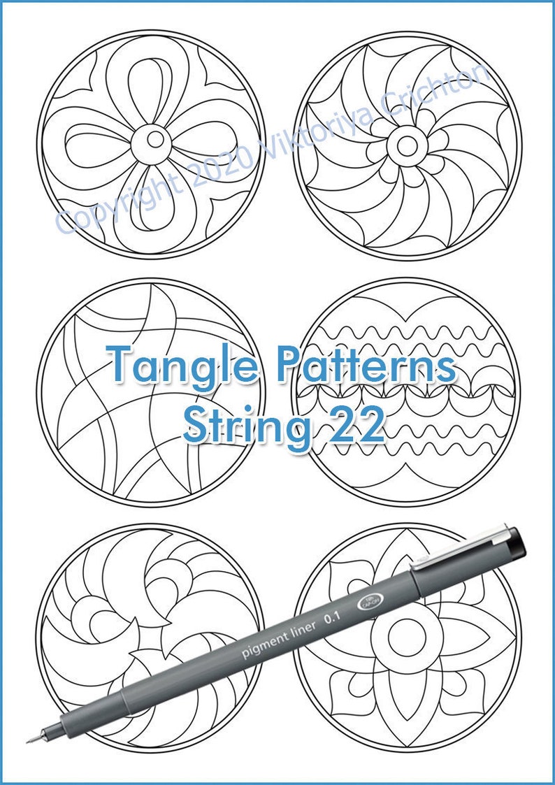 Strings 22 for Drawing Zentangle Patterns in the Circle - Etsy