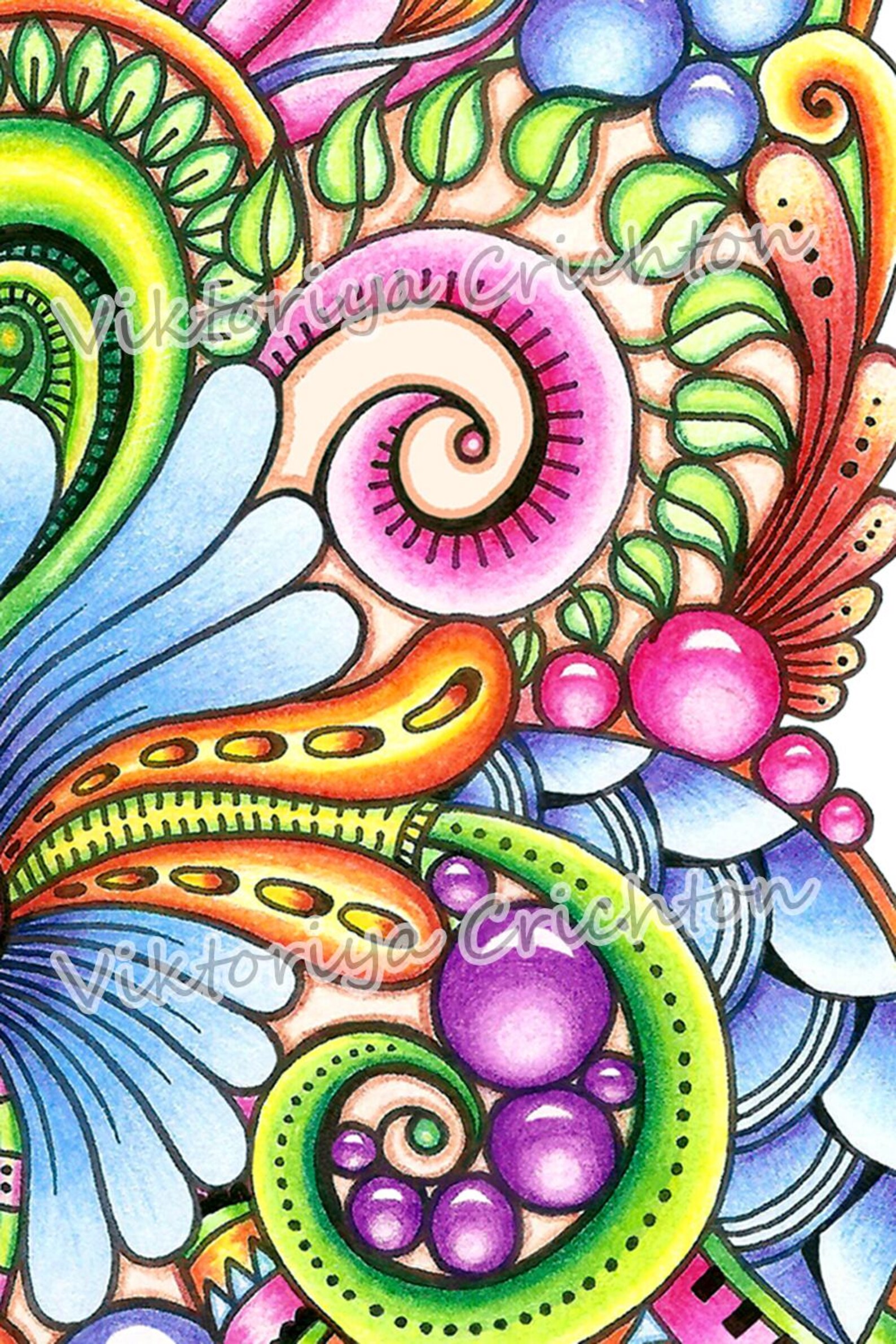 Magic Zentangle Flowers (zendoodle)_38. Abstract Drawing in Zenart ...