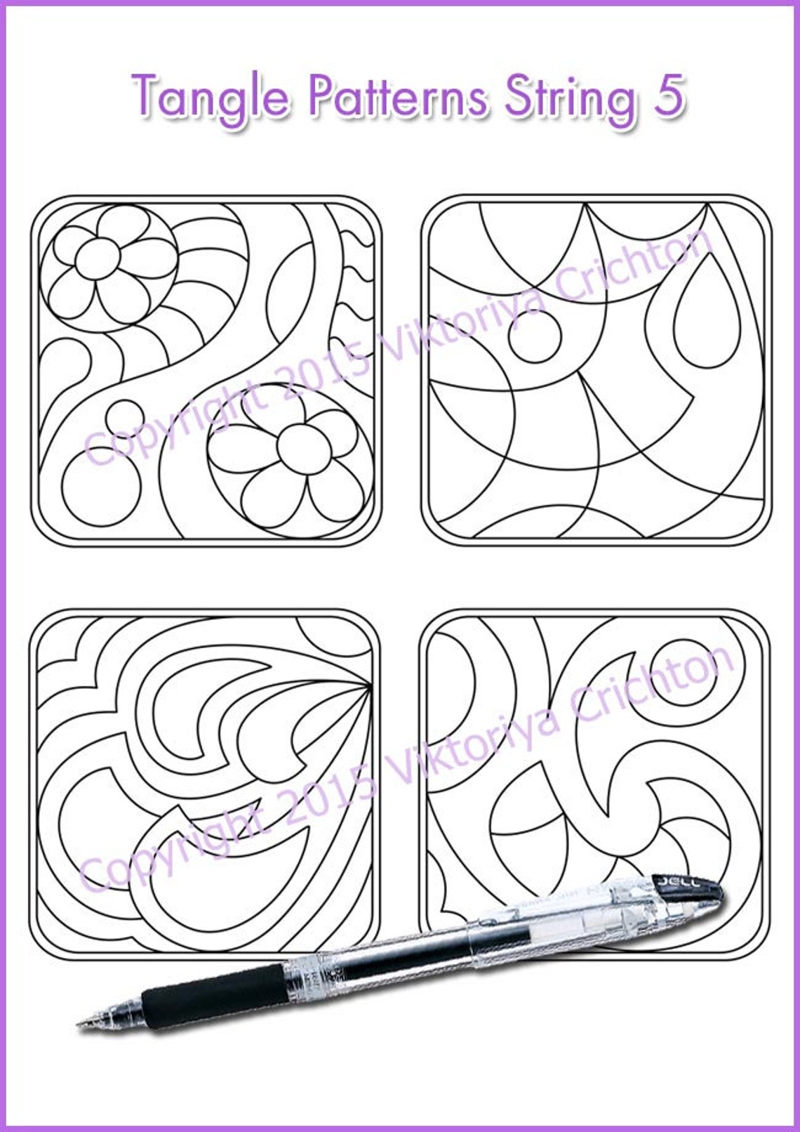 Strings for drawing zentangles 5. String art template. Tangle | Etsy