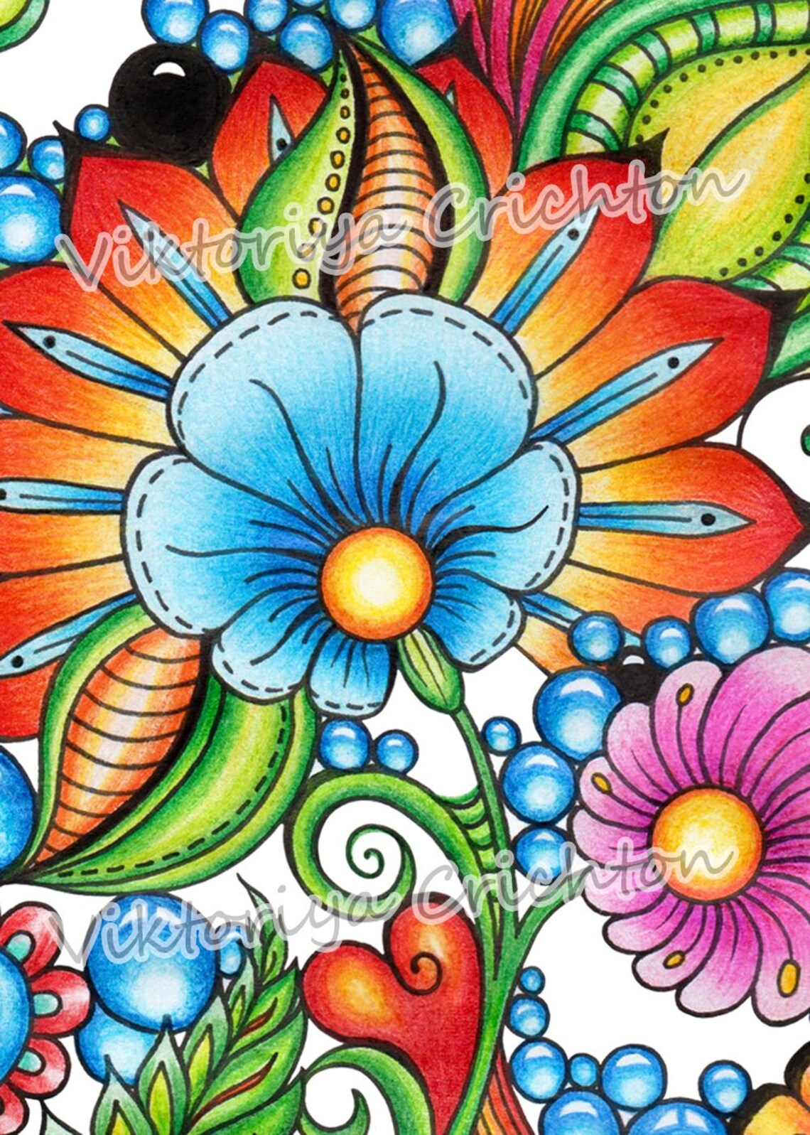 Magic Zentangle Flowers (zendoodle)_34. Abstract Drawing in Zenart ...