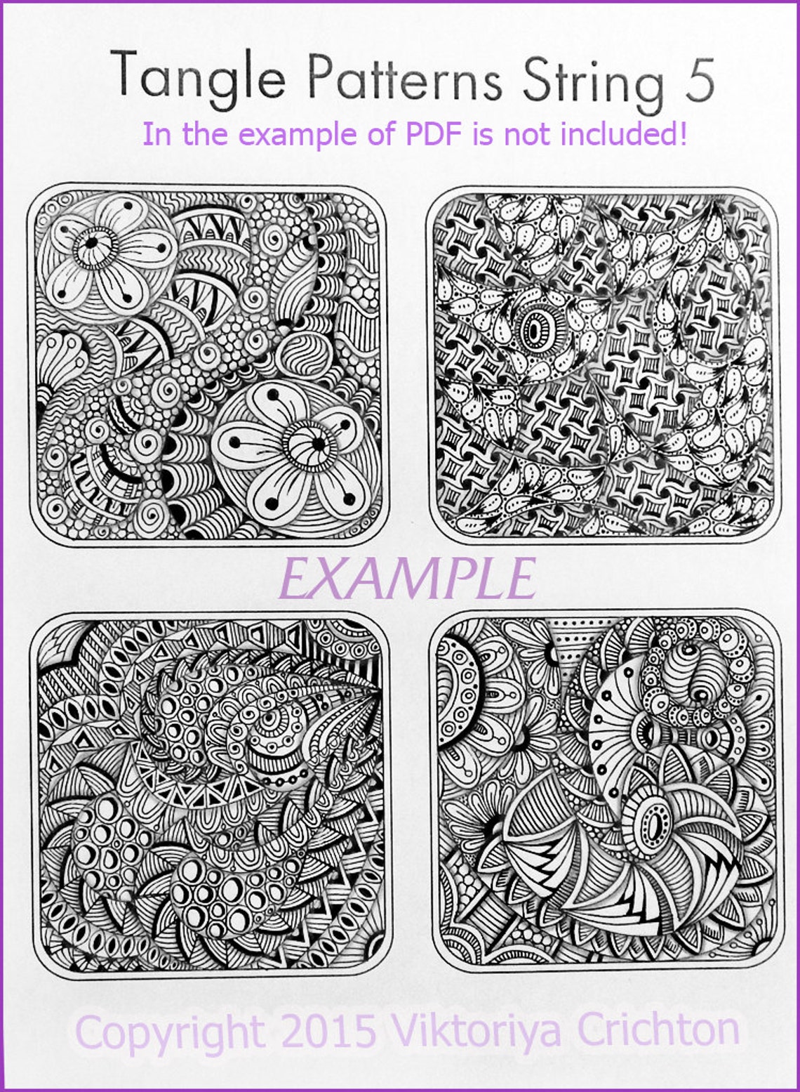 Strings for drawing zentangles. String art template. Tangle | Etsy