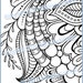 Coloring Page 32, Zen Doodle (zentangle) Flowers for Adults, Abstract ...