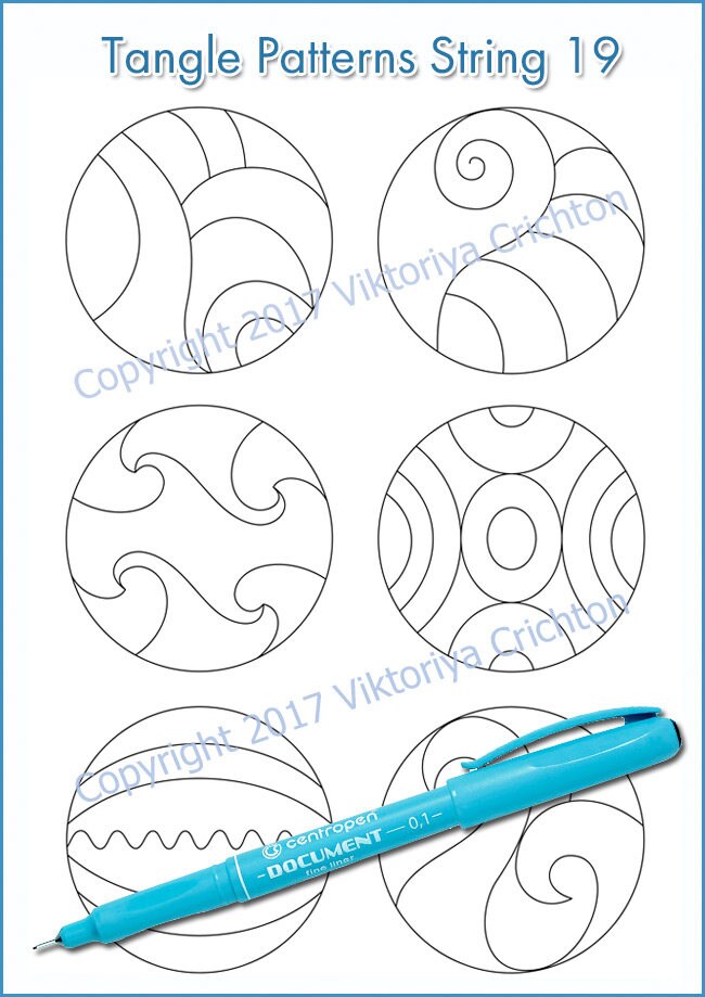 Strings for Drawing Zentangle Patterns in the Circle 2 - Etsy Canada