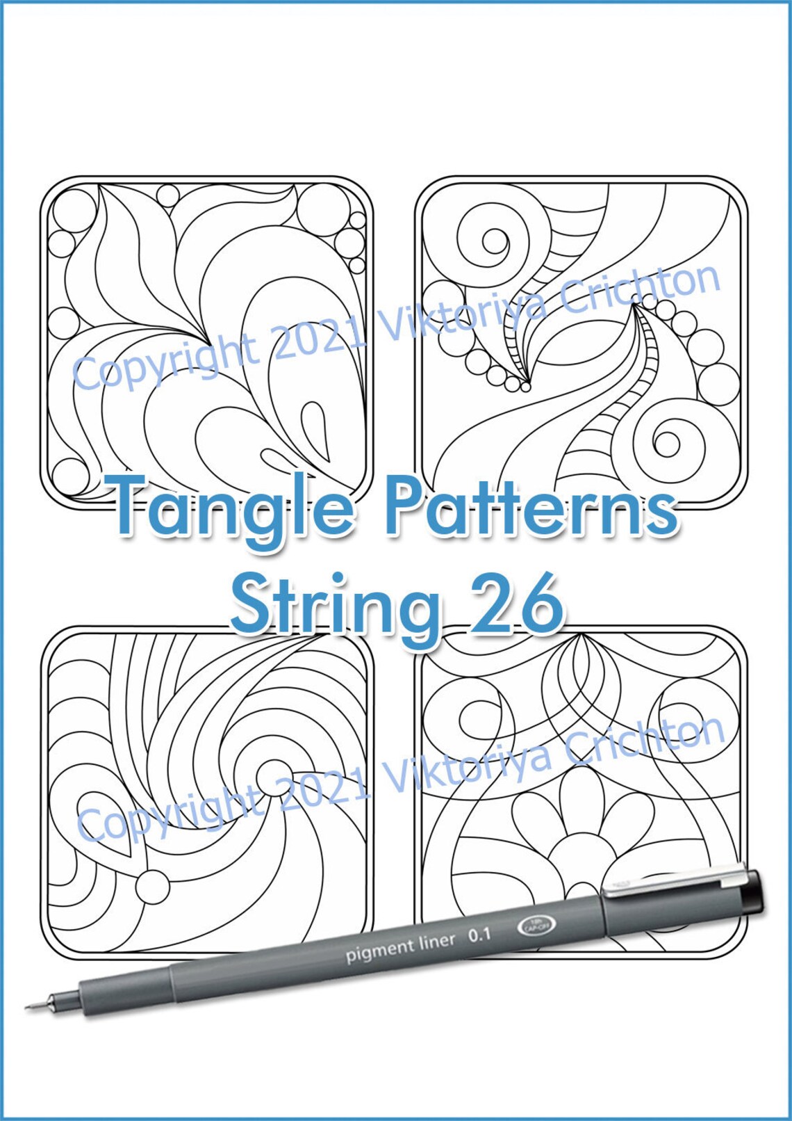 Zentangles Strings for Drawing Patterns 26. Tangle Pattern - Etsy