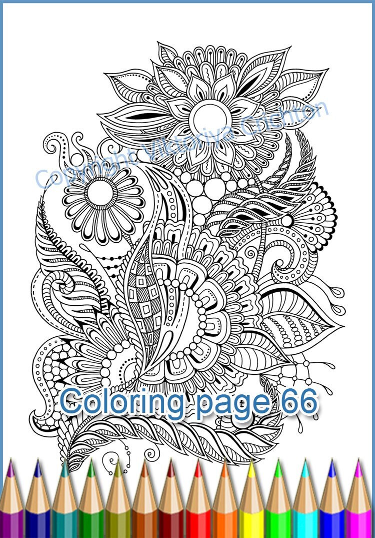 Zentangle Happy Birthday Coloring Pages For Adults Free Printable