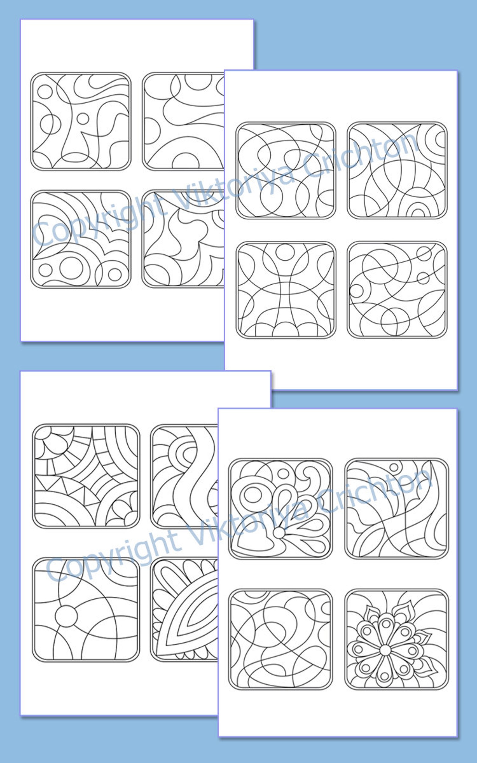 Tangle Pattern String Book V.1 (10 Pages), Strings for Drawing Zentangles, Digital PDF and JPEG ...