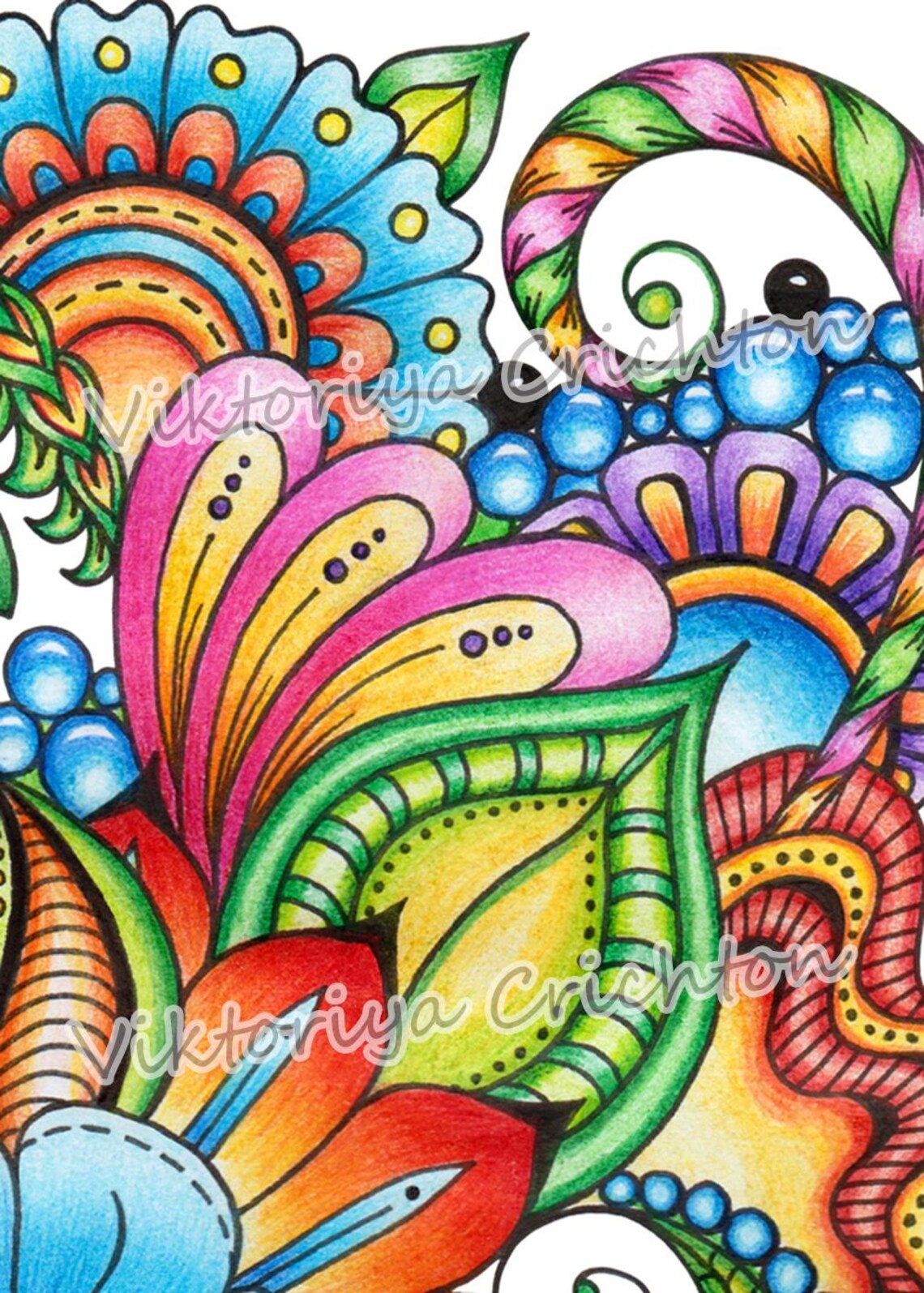 Magic Zentangle Flowers (zendoodle)_34. Abstract Drawing in Zenart ...