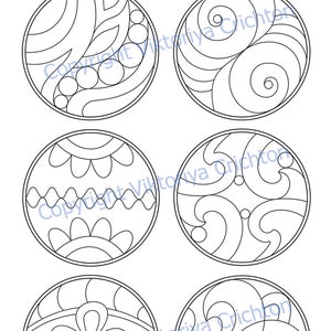 Tangle Pattern Circle String Book V.3 (6 Pages), Strings for Drawing Zentangles, Digital PDF and ...
