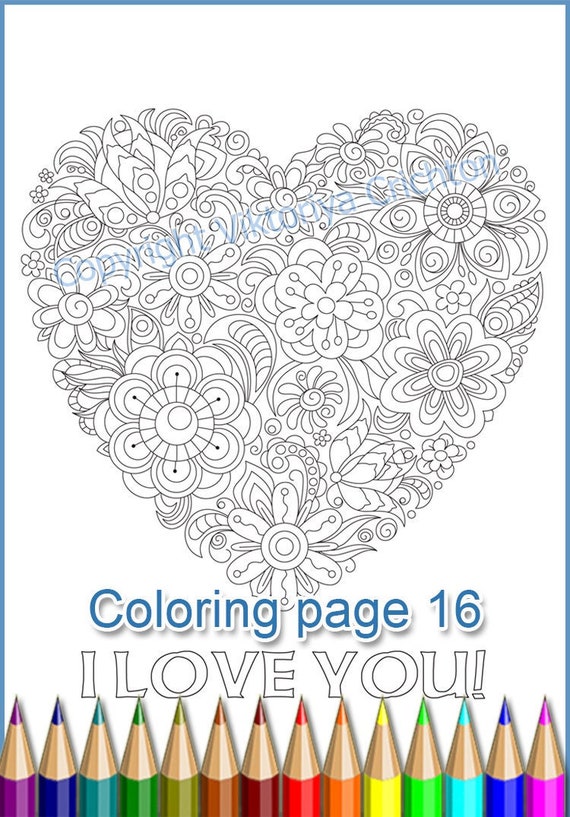 Love Doodle Coloring Pages