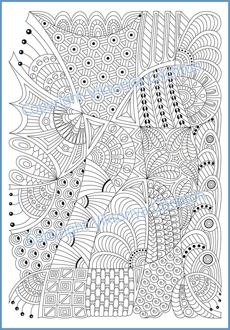 Coloring Page 29 for Adult. Zentangle Coloring Antistress, a ...