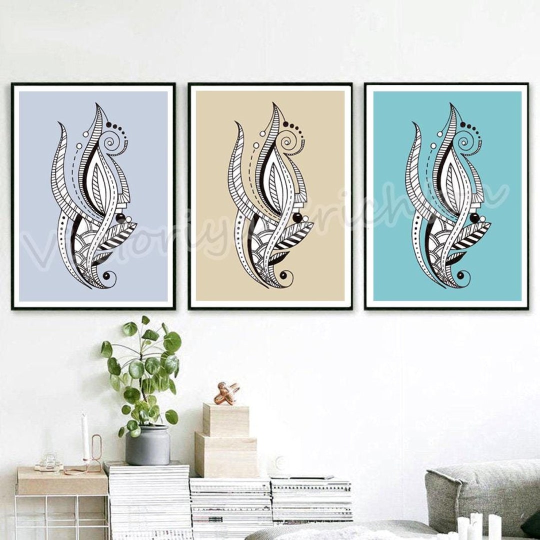 Zentangle Art, Stylish Zenart 1. Abstract Modern Art, Interior Graphic ...