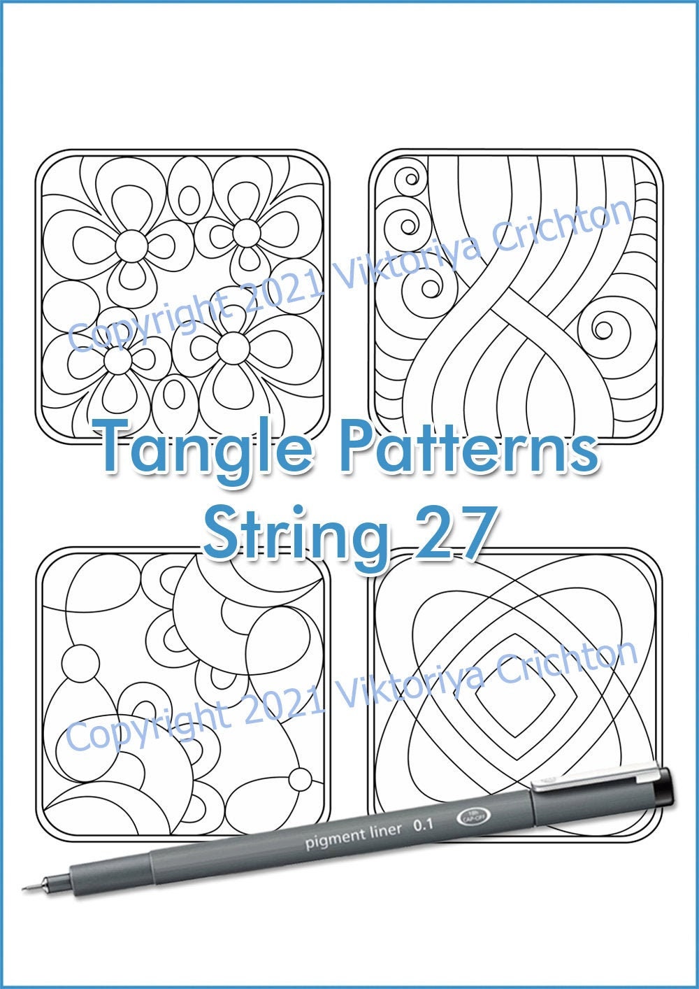 Zentangles Strings 27 for Drawing Patterns. Tangle Pattern - Etsy