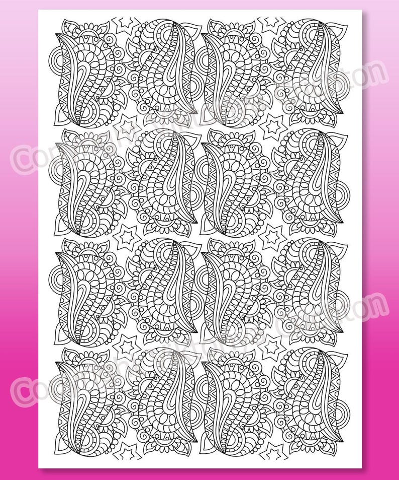 Printable Geometric Abstract Patterns 2, Coloring Book V.6. Relaxing ...