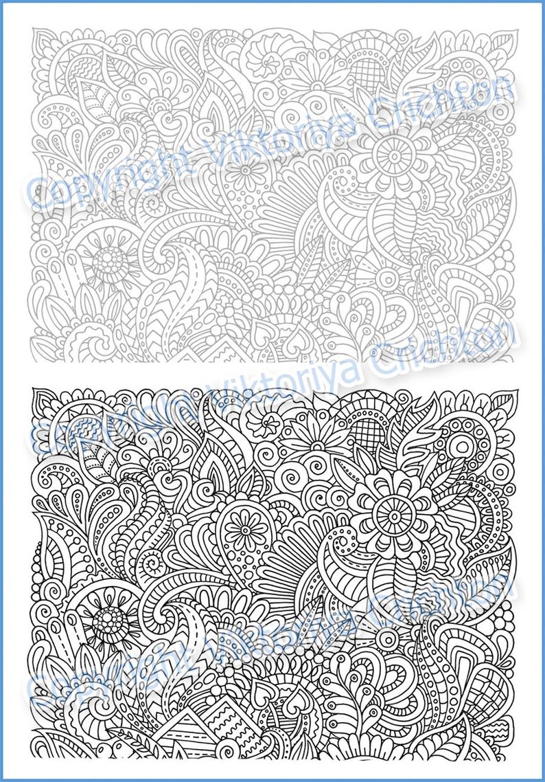 Coloring Page 84 Zentangle (zendoodle) Flowers for Adults, PDF, a ...