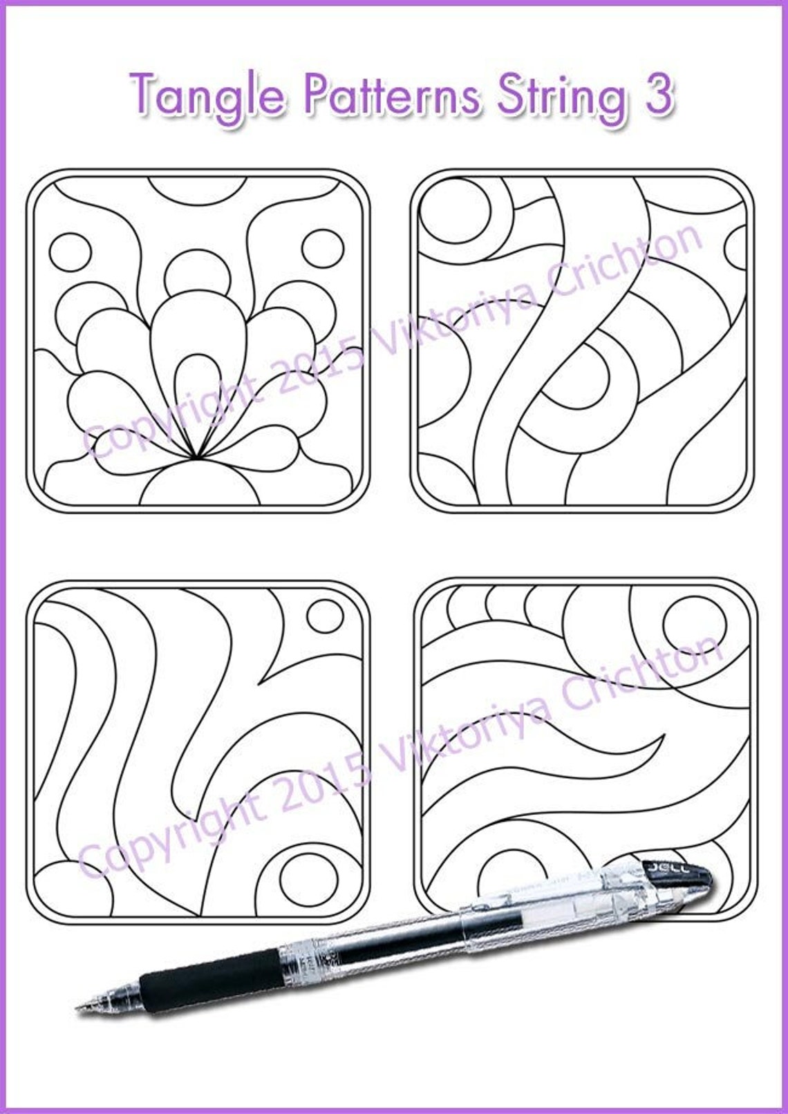 Buy Strings for Drawing Zentangles. String Art Template 3. Tangle Online in India - Etsy