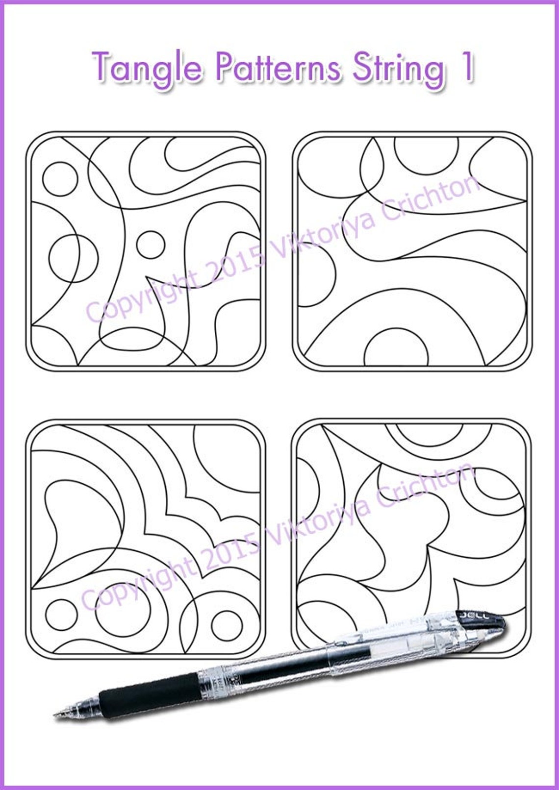 Strings for drawing zentangles. Tangle pattern string. String | Etsy