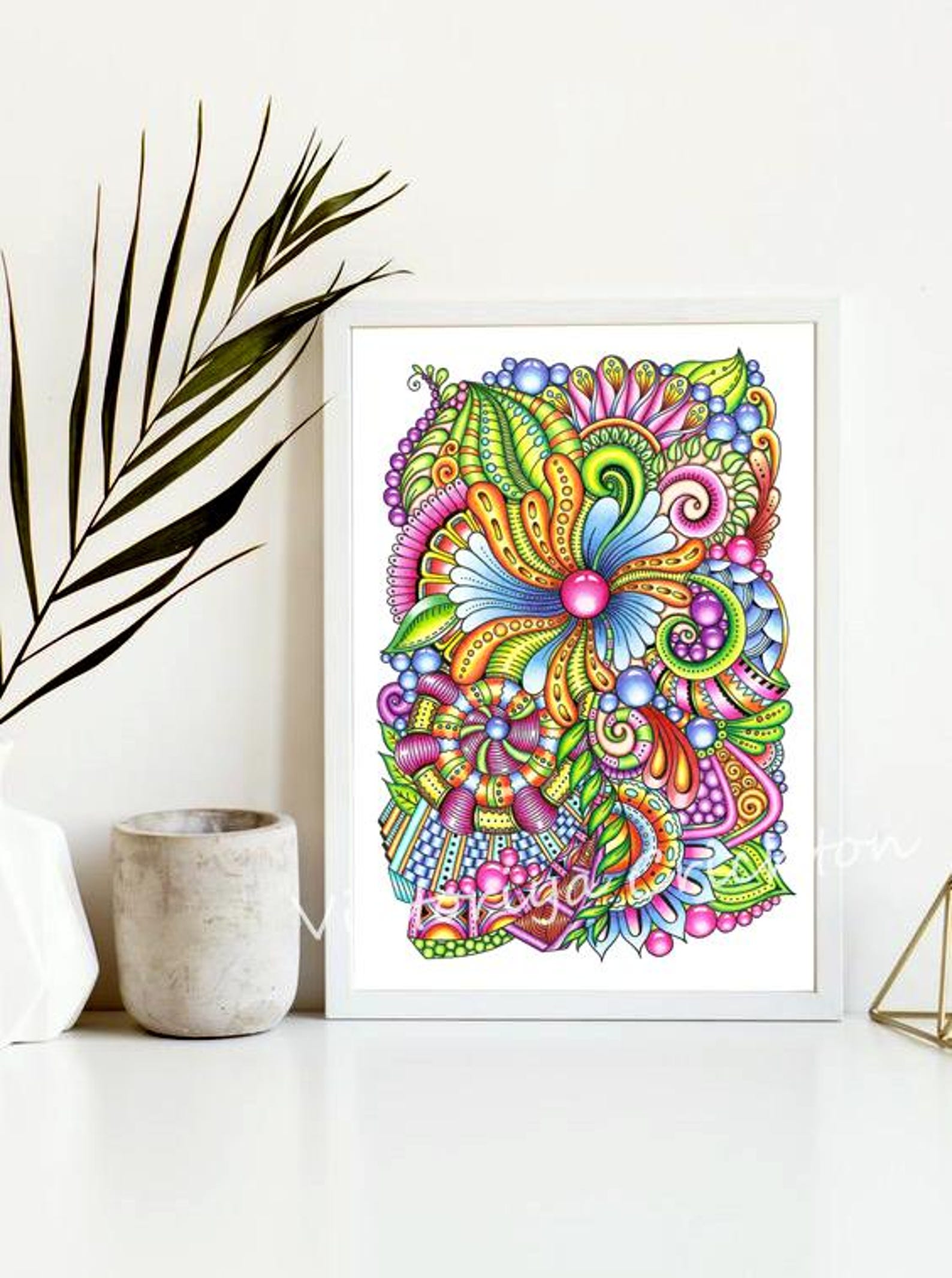 Magic Zentangle Flowers (zendoodle)_38. Abstract Drawing in Zenart ...