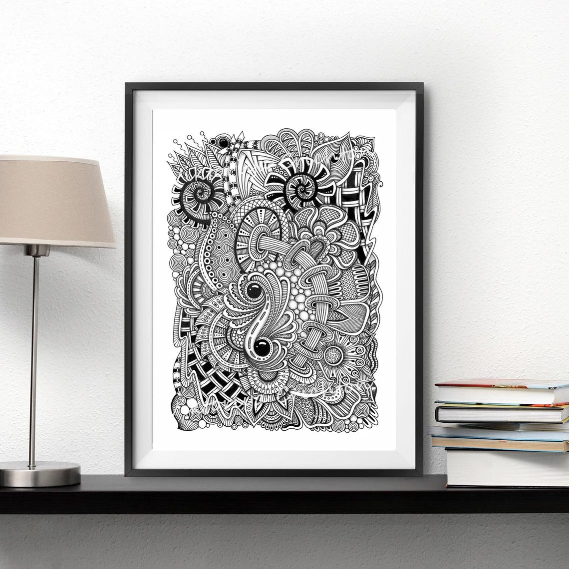 Zentangle Art 2. Original Zenart Graphic Handmade. Digital Prints Wall ...