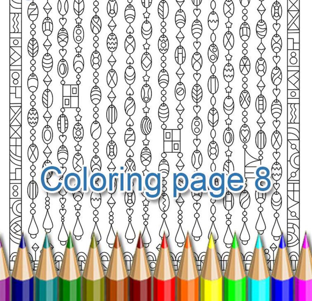 Coloring Page 8 for Adult and Children. Dangles Relaxation, PDF, a ...