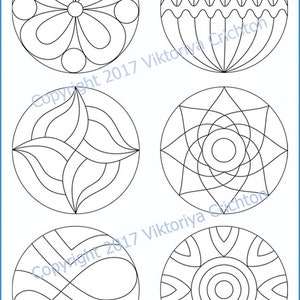 Tangle Pattern Circle String Book V.3 6 Pages Strings for | Etsy