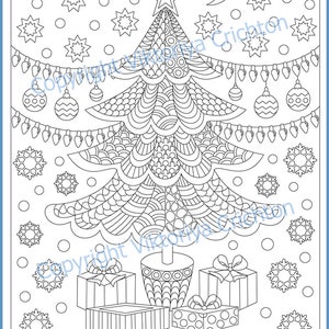 Coloring Page 33, Zentangle Winter Merry Christmas and New Year for ...