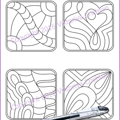 Strings for Drawing Zentangles 2. Tangle Pattern Printable - Etsy
