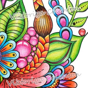 Magic Zentangle Flowers (zendoodle)_23. Abstract Drawing in Zenart ...