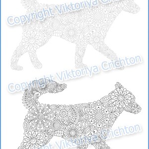 Coloring Page 58 for Adult - Dog. Zentangle (zendoodle) Coloring ...