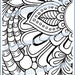 Coloring Page 32, Zen Doodle (zentangle) Flowers for Adults, Abstract ...