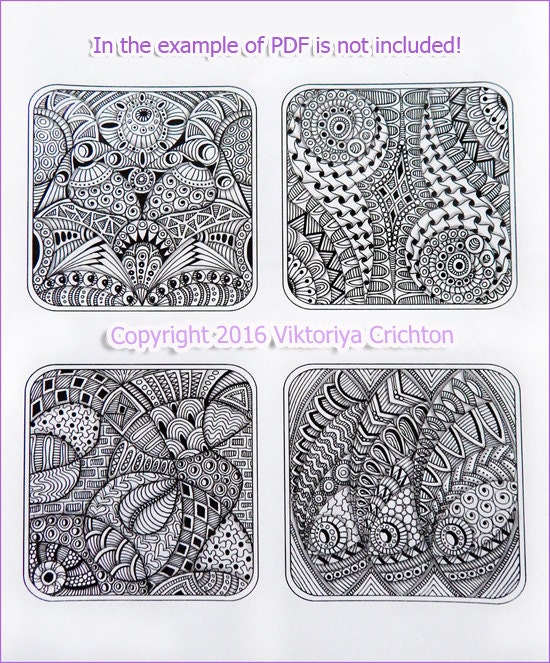 Strings for drawing zentangles 6. Tangle pattern printable | Etsy