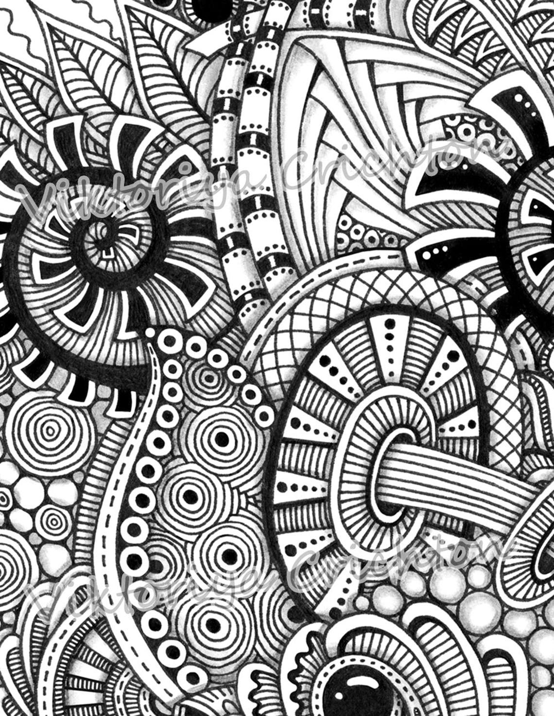 Zentangle Art 2. Original Zenart Graphic Handmade. Digital Prints Wall ...