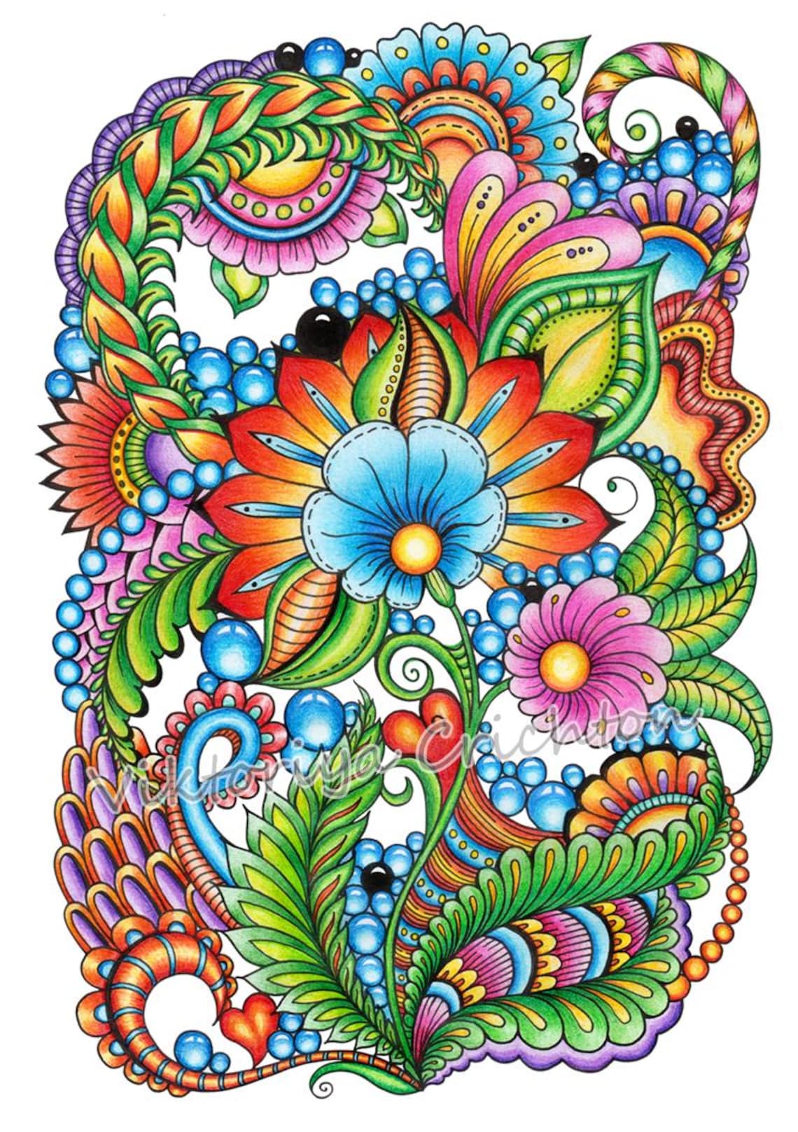 Magic Zentangle Flowers (zendoodle)_34. Abstract Drawing in Zenart ...