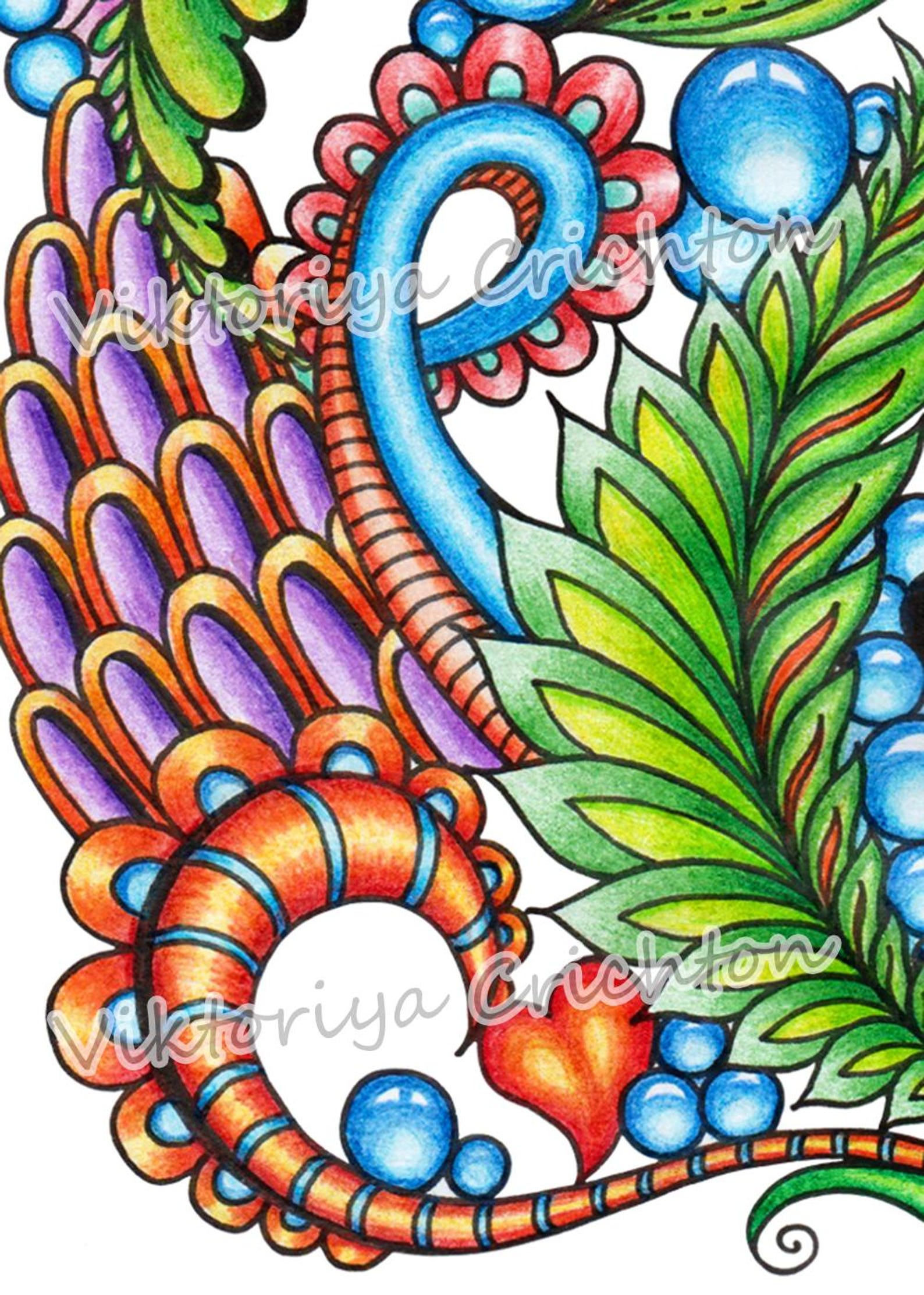 Magic Zentangle Flowers (zendoodle)_34. Abstract Drawing in Zenart ...
