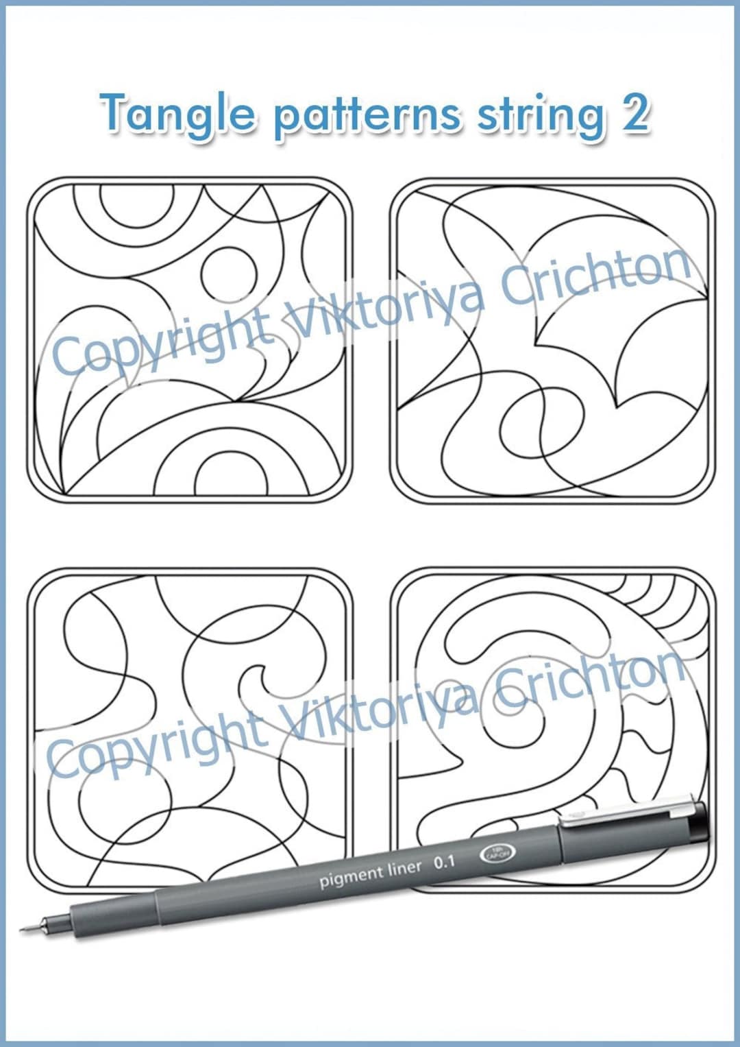 Strings for Drawing Zentangles 2. Tangle Pattern Printable String, Jpeg ...
