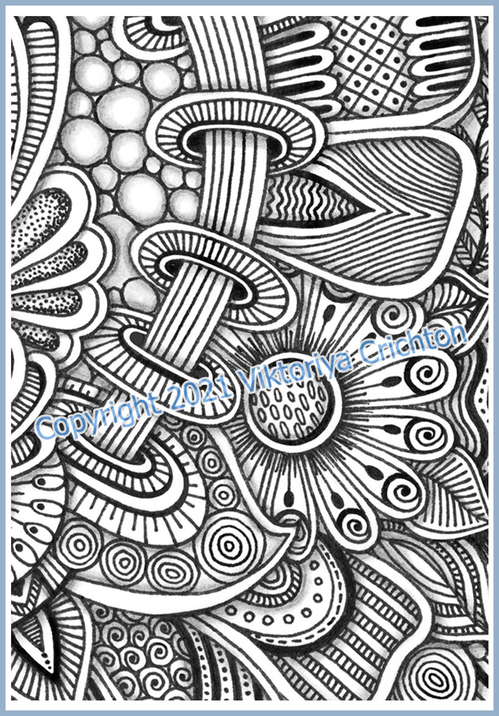 Zentangle Art 1. Original Zenart Graphic Handmade. Digital Prints Wall ...