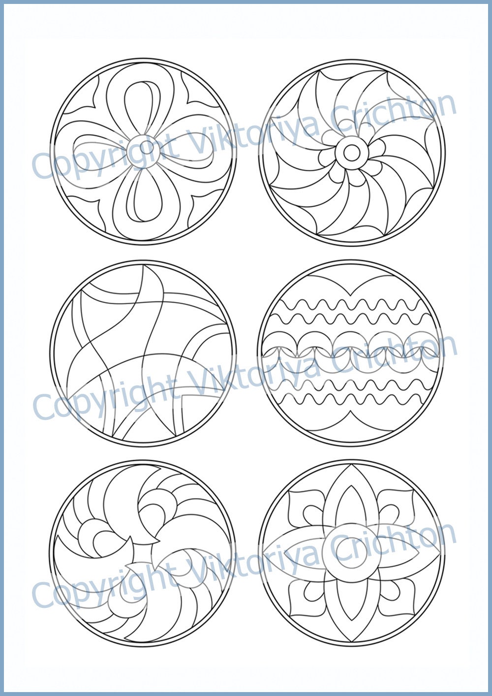 Strings 22 for Drawing Zentangle Patterns in the Circle, Templates for ...