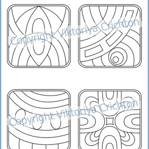 Tangle Pattern String Book V.2 (5 Pages), Strings for Drawing ...